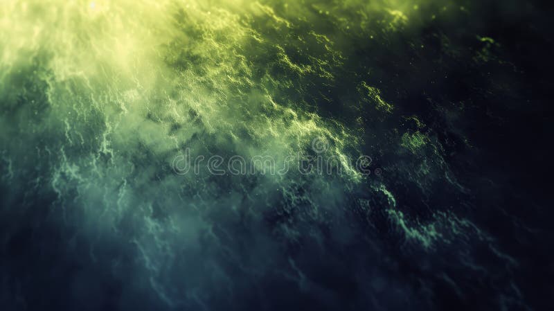 Abstract Green Nebula Cloudscape - Energy Flowing Background Texture ...