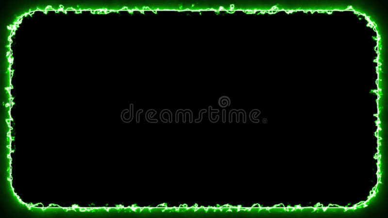 Lightning Border Frame on Black Background Animation Stock Video ...