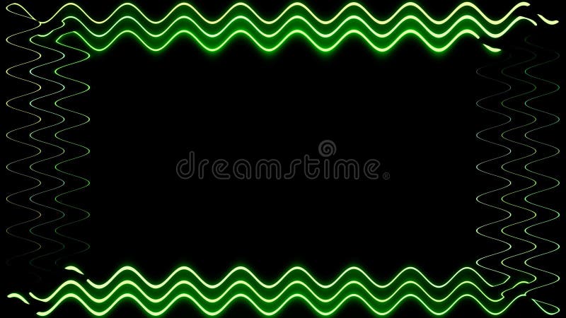 Abstract Green Neon Wave Frame Background Stock Video - Video of ...