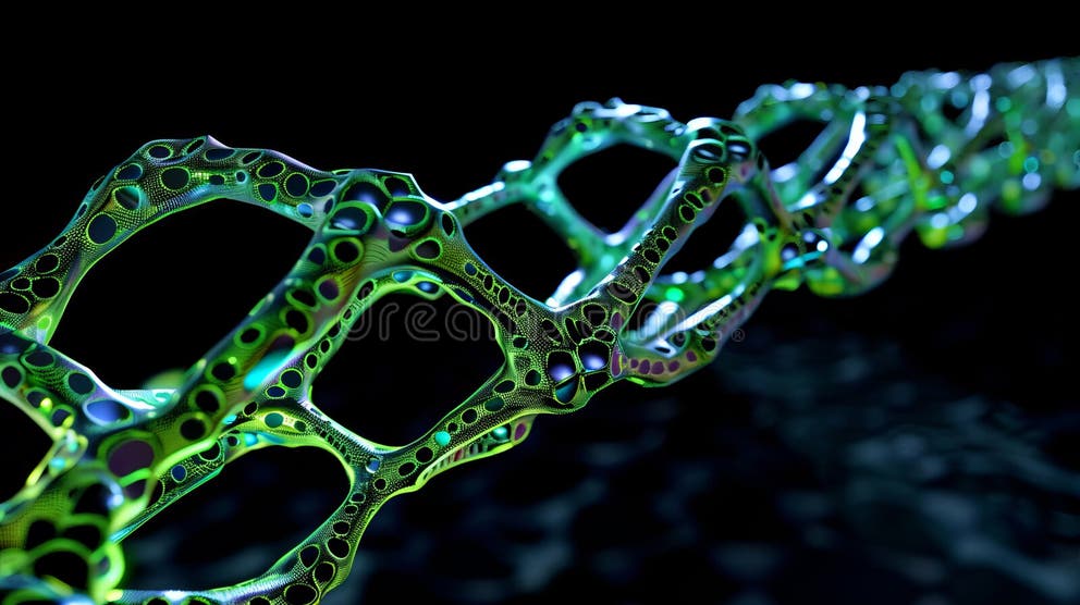 Abstract Green Network Structure, Interconnected Cellular Design Stock ...