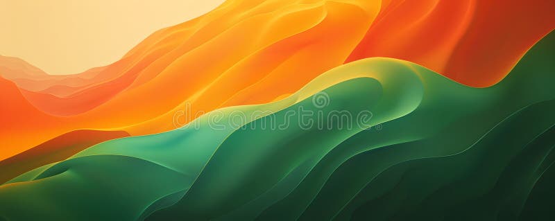 Abstract Green Orange Yellow Gradient Background Stock Illustration ...