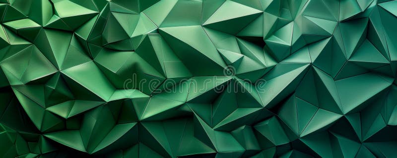 Abstract Green Origami Pattern Forming a Geometric Background with ...