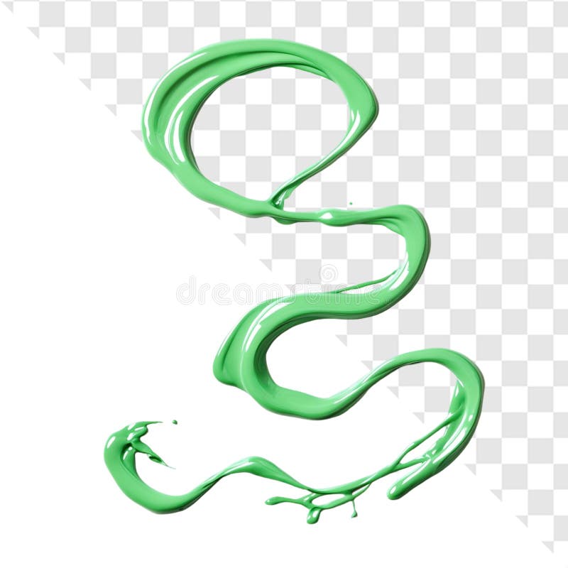 Abstract Green Paint Splash Dynamic Flow Design Stock Illustration ...