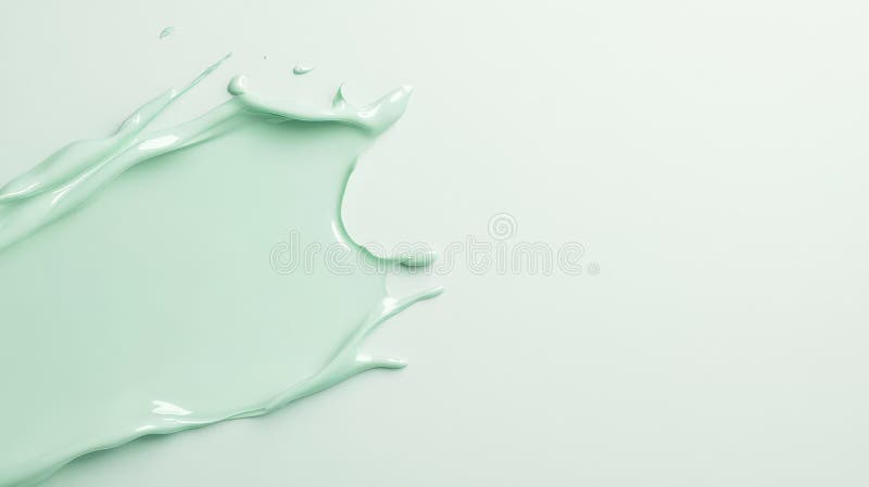 Abstract Green Paint Splatter on White Background. Minimalist Design ...