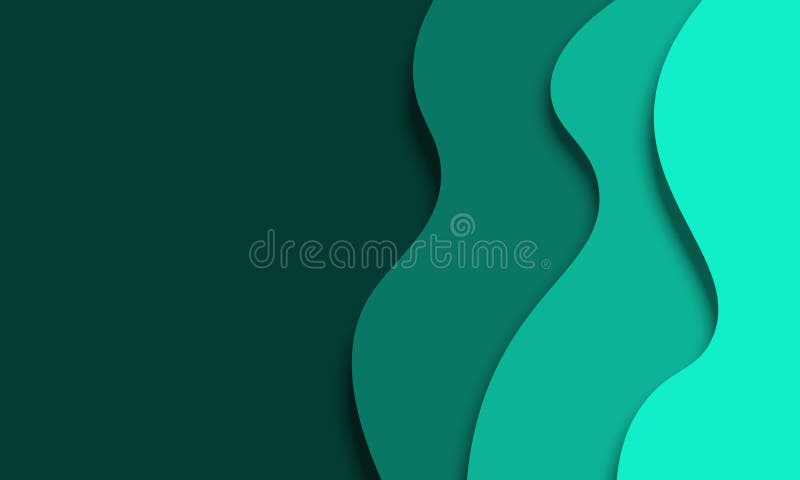 Abstract Green Paper Cut Wave Background Stock Vector - Illustration of ...