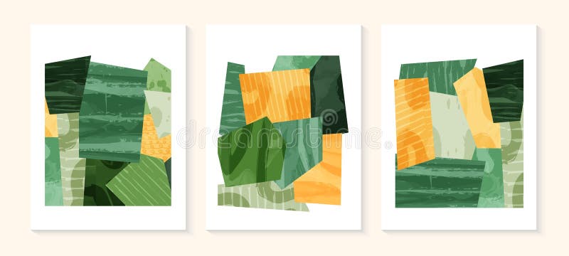 Abstract Green Paper Shape for Collage or Pattern. Eco Garden, Field ...