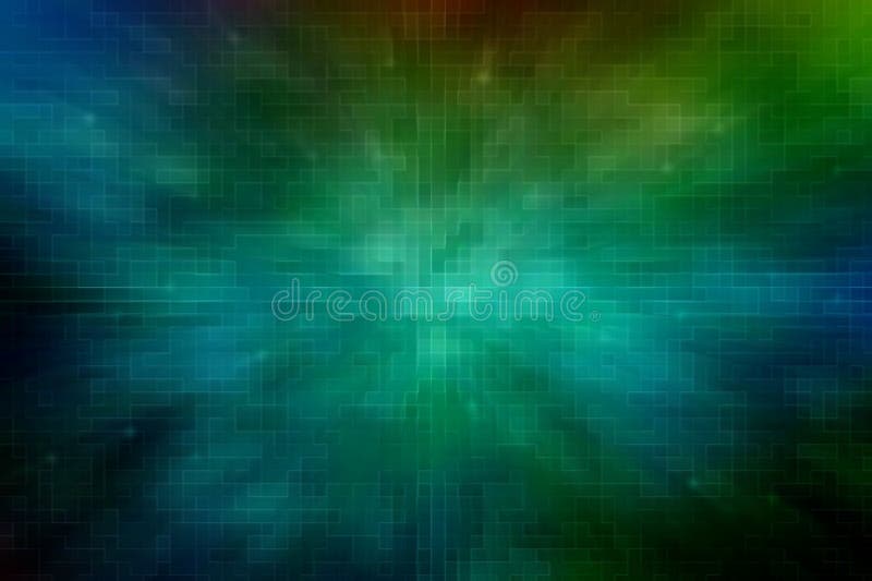 Abstract Green Pixel Rectangle Shape Circuit Futuristic Background with ...