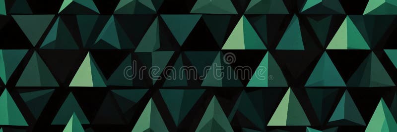 Abstract Green Polygon Triangles on Black Background Design Ai ...