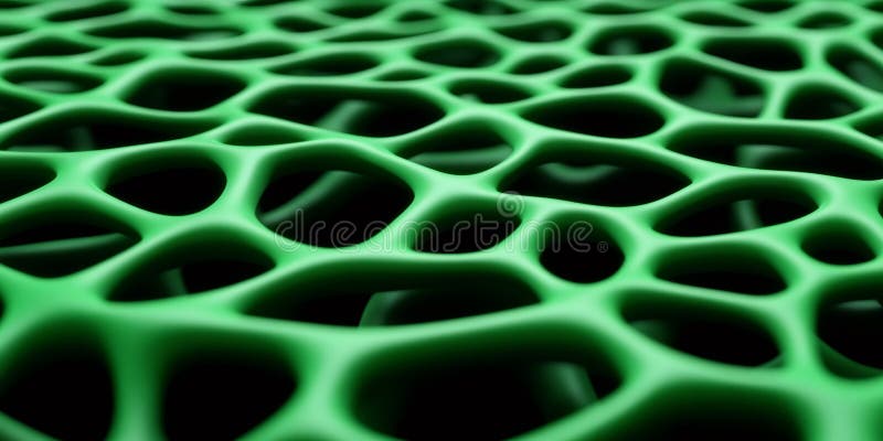 Abstract Green Porous Organic Structure Forming a Network, Ideal for ...