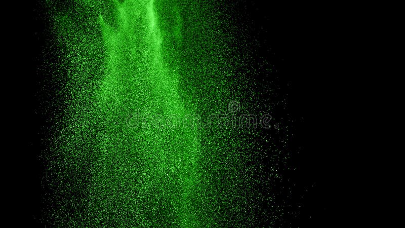 Abstract Yellow Powder Splattered on White Background. Powder Explosion ...