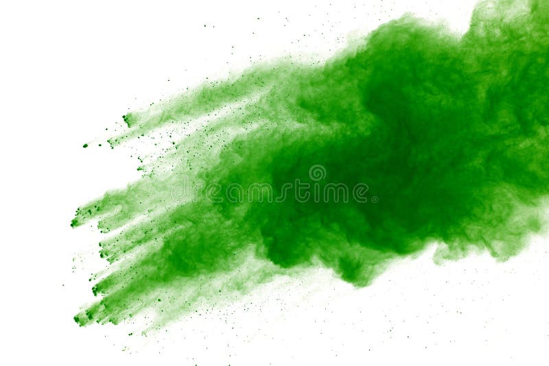 Abstract Green Powder Splatted Background,Freeze Motion of Color Powder ...