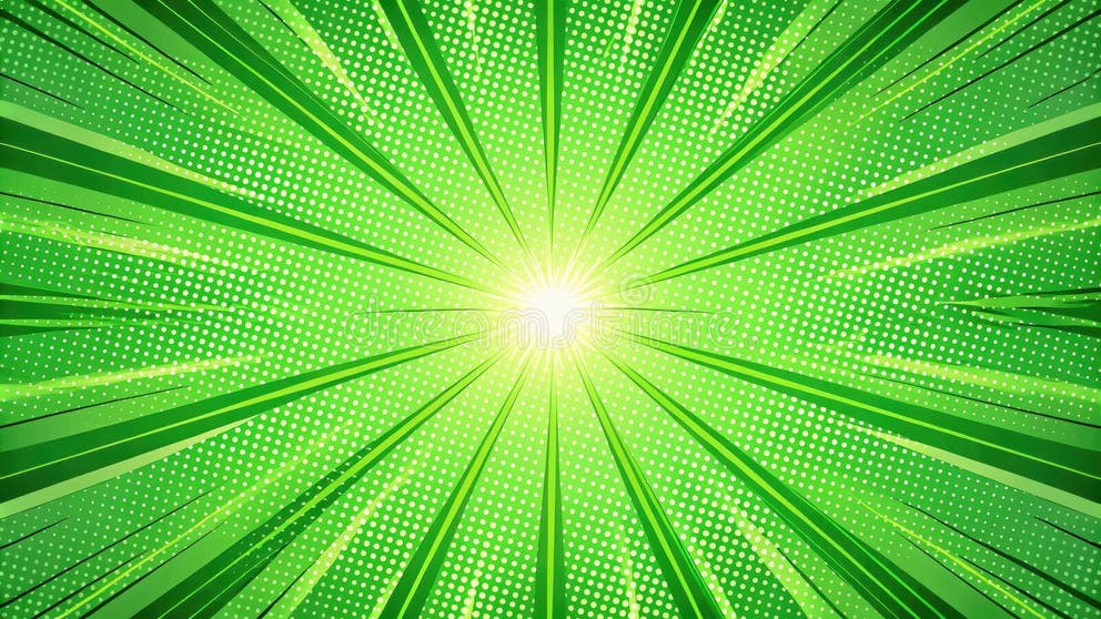 Abstract Green Radial Burst Design with Dotted Pattern. Generative AI ...