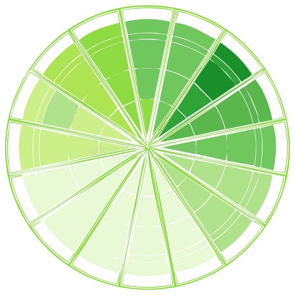 Abstract Green Radial Chart for Data Visualization and Infographics ...