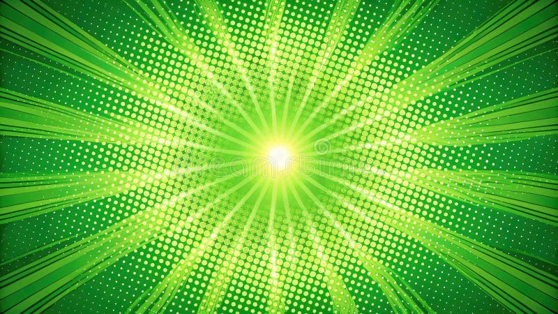 Abstract Green Radiating Energy Burst Design with Halftone Dots ...