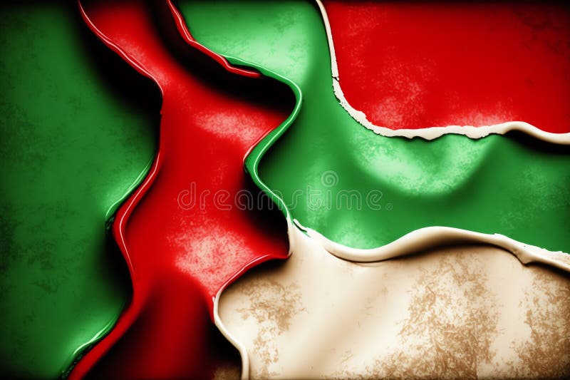 Abstract Green and Red Color Background. Colored Background. Generative ...