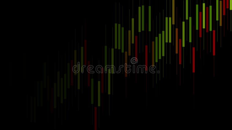 Abstract Green Red Growing Financial Graph Chart Motion Background ...