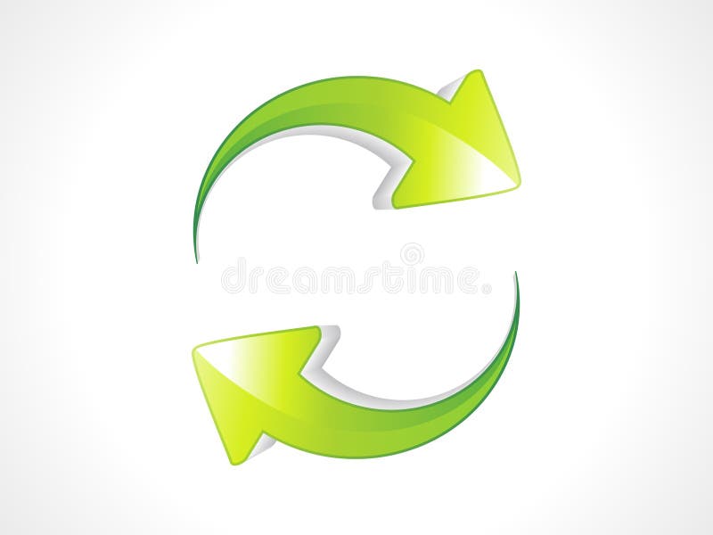 Abstract Green Refresh Icon Stock Vector - Illustration of isolated ...