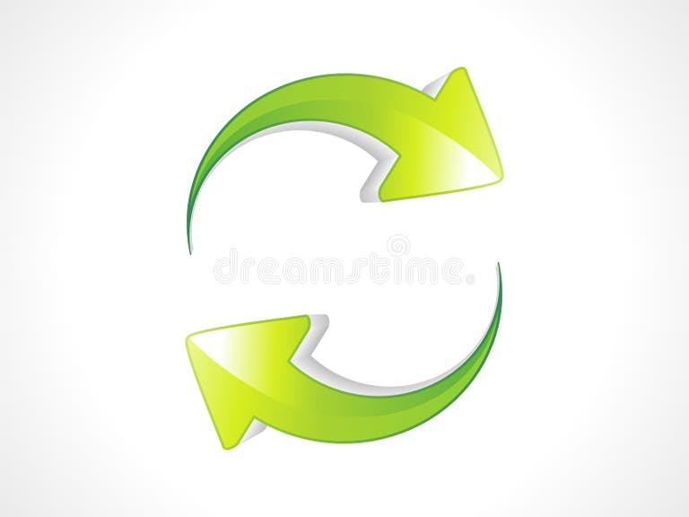 Abstract Green Refresh Icon Stock Vector - Illustration of isolated ...