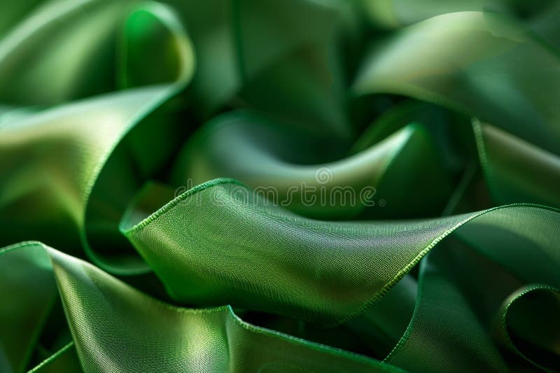 Abstract Green Ribbon Texture Stock Illustration - Illustration of gift ...