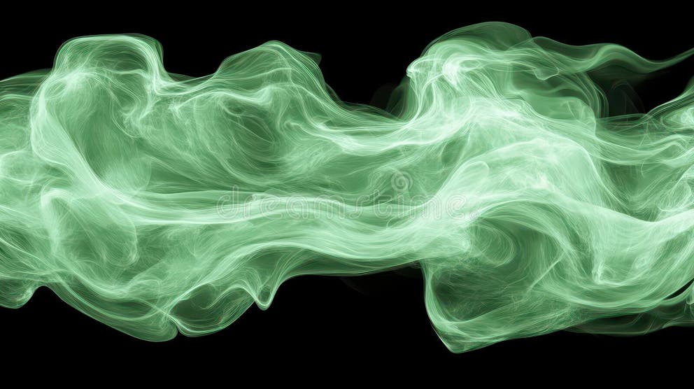 Abstract Green Smoke Wave stock photo. Image of dynamic - 389547706