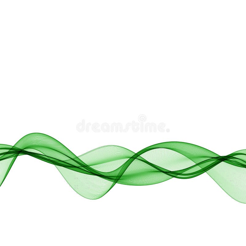 Abstract Green Smooth Smoky Wave Background Design Stock Vector ...