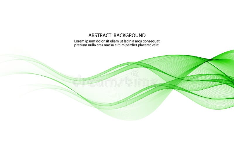 Movement of Smooth Green Lines of a Transparent Wave, Design Element ...