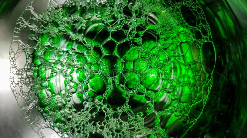 Abstract of Green Soap Bubbles Stock Image - Image of closeup, flowing ...