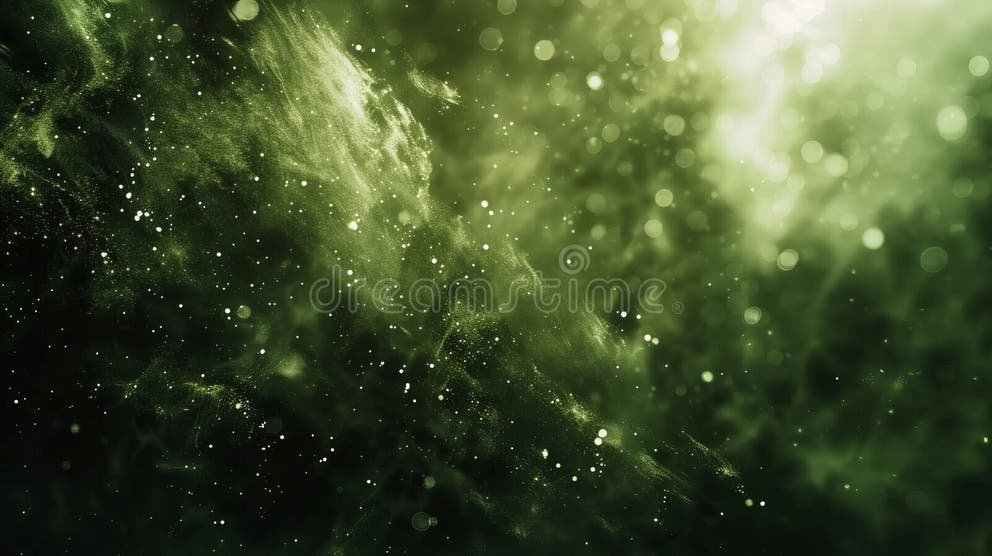 Abstract Green Sparkle Dust, Glitter Texture, Magic Particles ...
