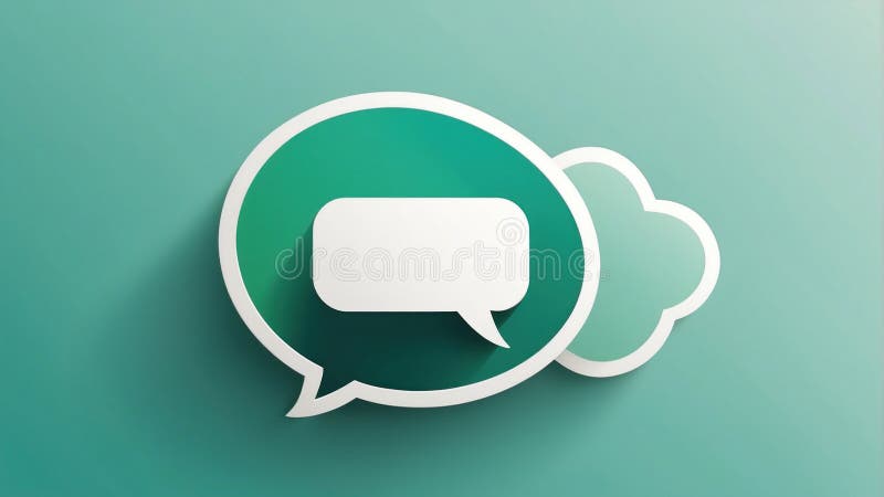 Abstract Green Speech Bubbles with Shadow, Communication and Online ...