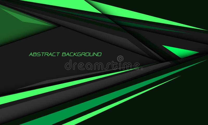 Abstract Green Speed Black Shadow Grey Direction Geometric Hexagon Mesh On Grey Design Modern