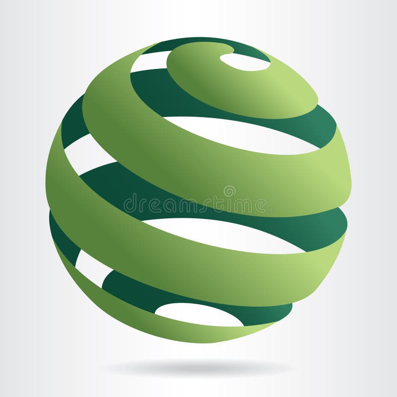 Abstract green sphere icon stock vector. Illustration of environmental ...