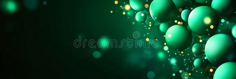 Abstract Green Spheres with Glowing Lights a Mesmerizing Abstract ...