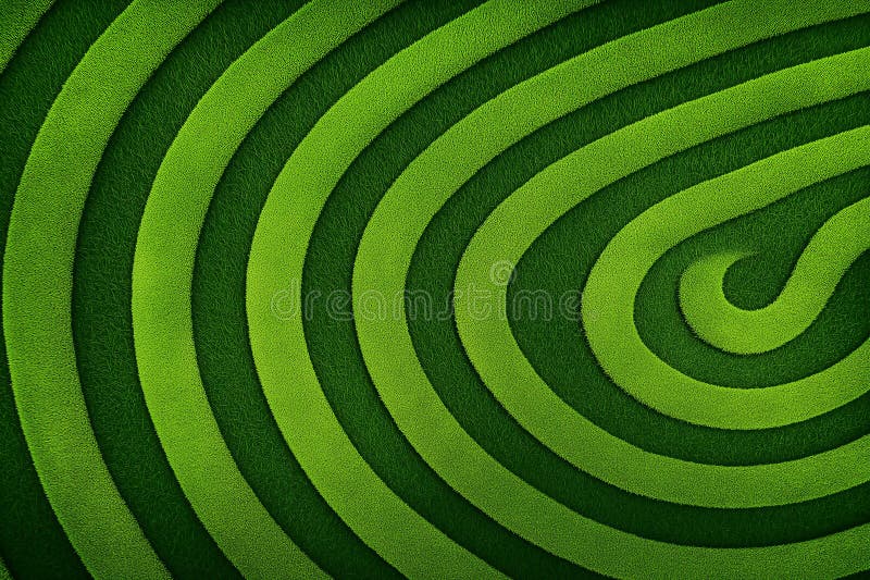 Abstract Green Spiral Pattern with Layered Curves and Depth Stock ...