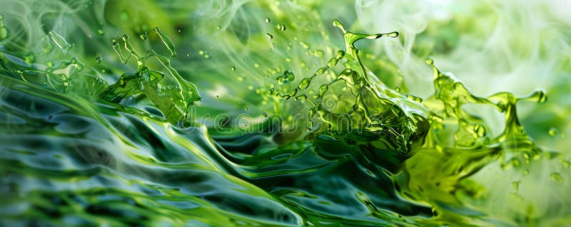 Abstract Green Splash of Liquid Stock Photo - Image of highspeed ...