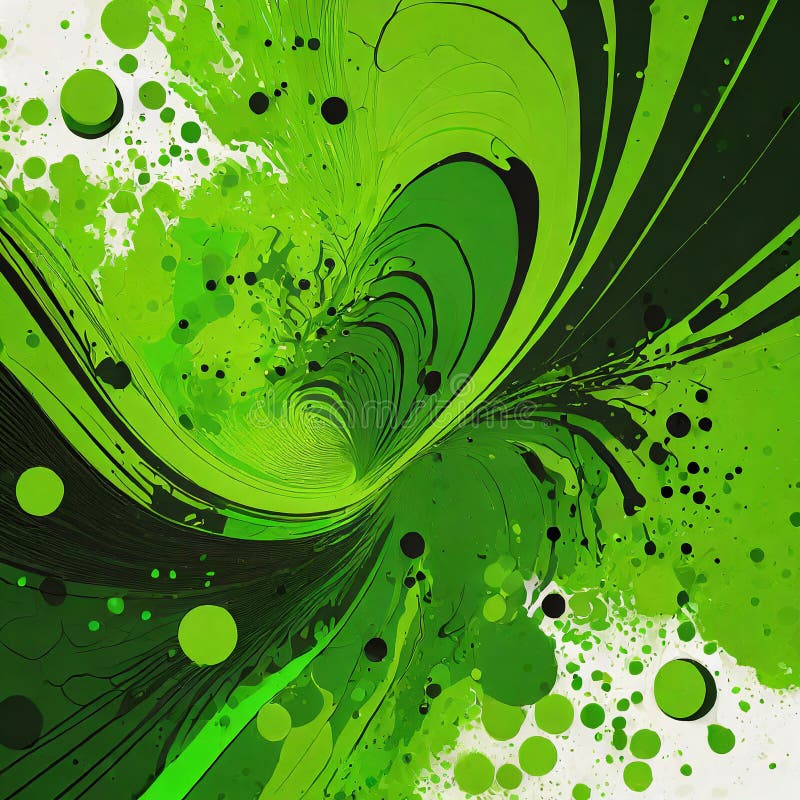 Abstract Green Splatter Background Stock Illustration - Illustration of ...