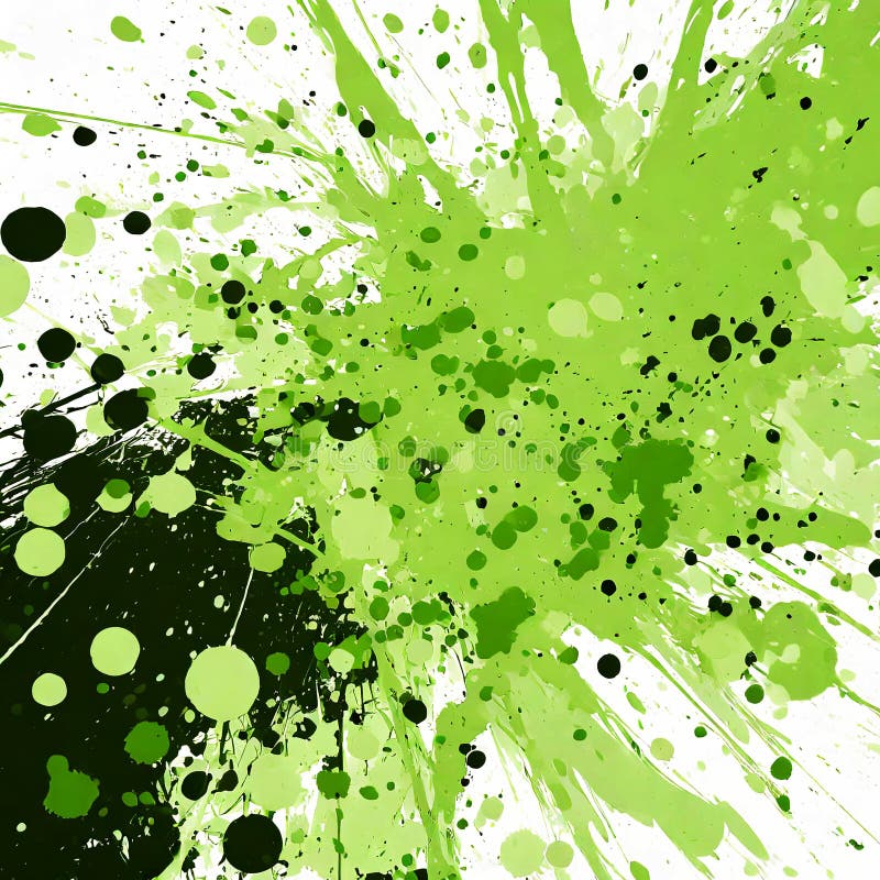 Abstract Green Splatter Background Stock Illustration - Illustration of ...