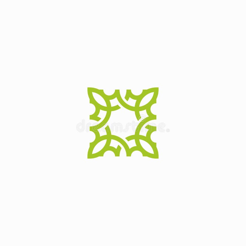 Abstract Green Square Symbol. Green Sign. Stock Vector - Illustration ...