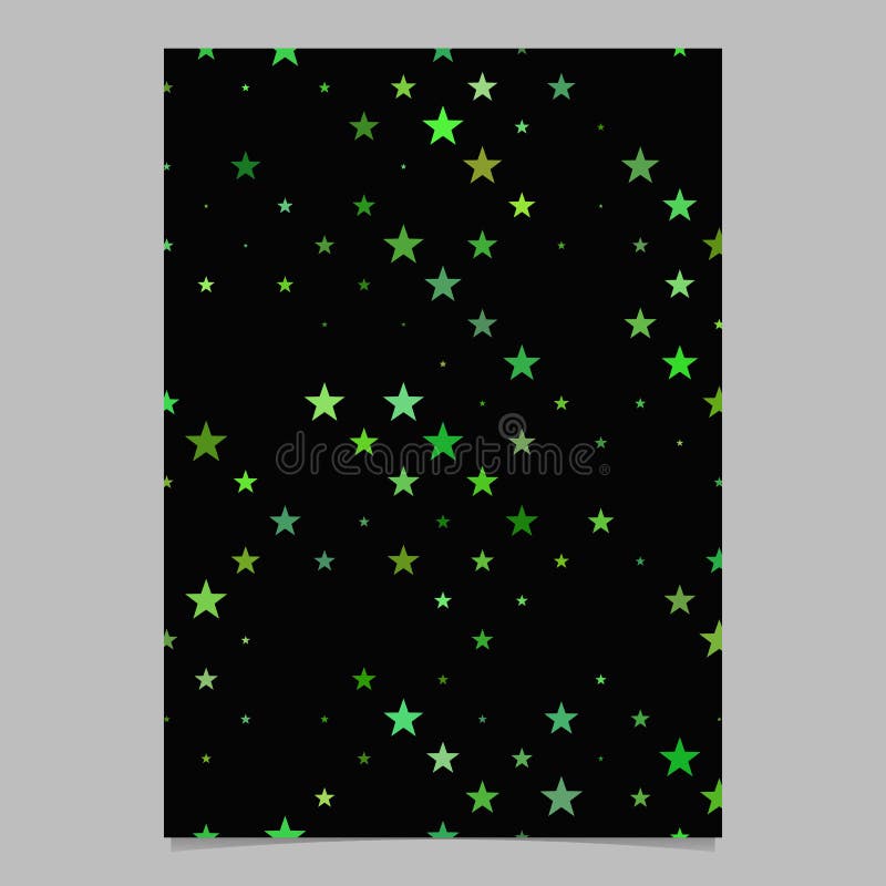 Abstract Green Star Pattern Background Flyer Template Stock Vector ...