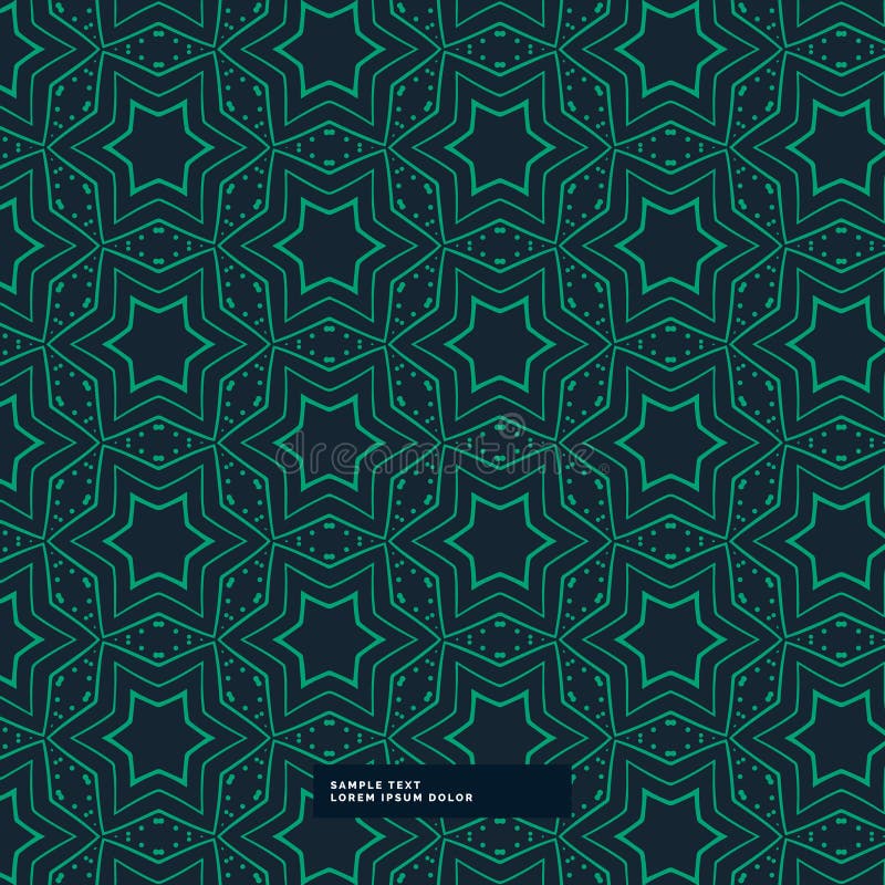 Abstract Green Star Shape Pattern on Blue Background Stock Vector ...