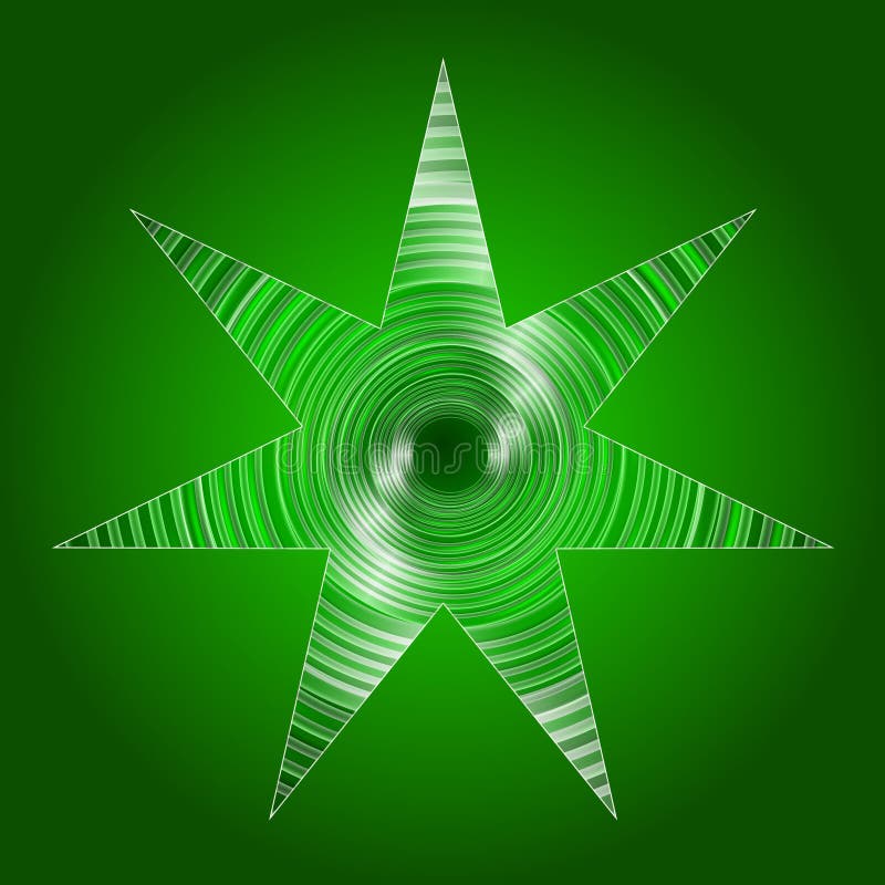 Abstract green star stock vector. Illustration of ornament - 34254619