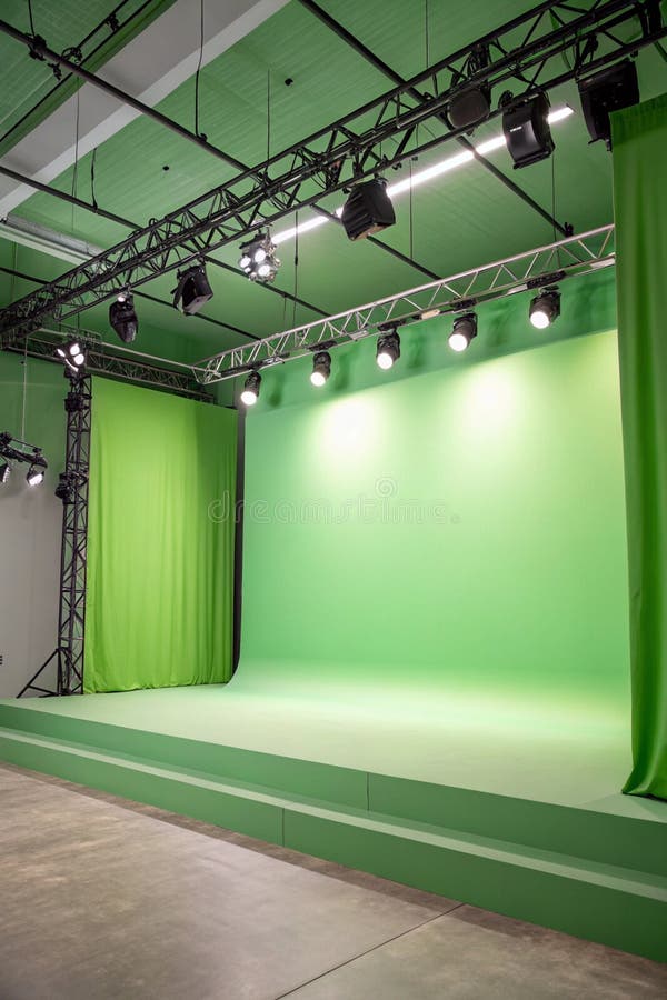 Abstract Green Studio Background for Product Presentation, Copy Space ...