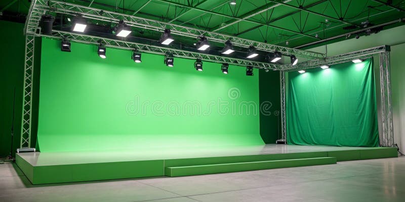 Abstract Green Studio Background for Product Presentation, Copy Space ...