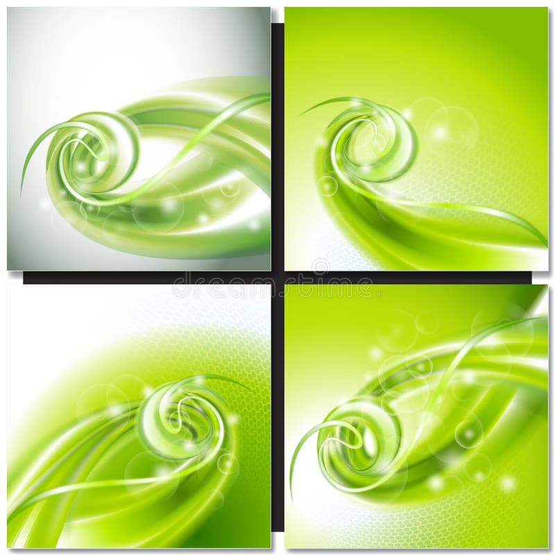 Green swirl design stock vector. Illustration of flora - 15390302