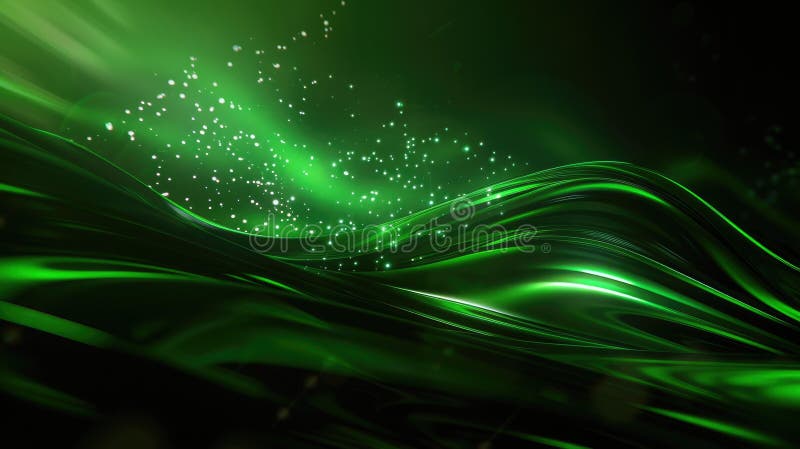 Abstract Green Swirl Vortex Energy Background with Dynamic Visual ...