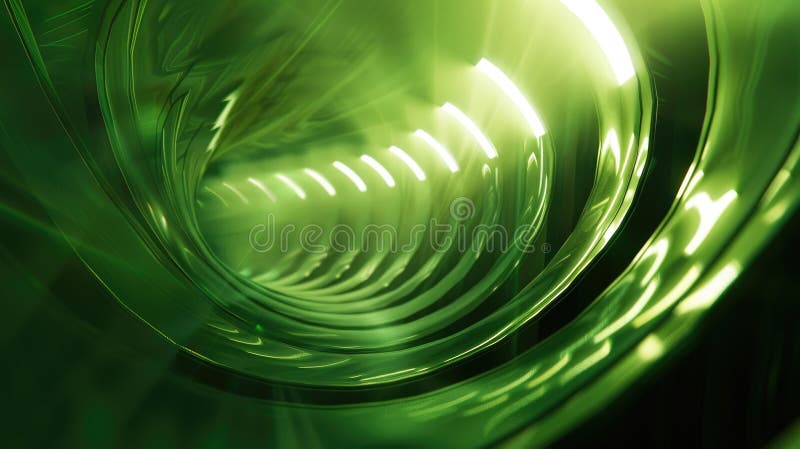 Abstract Green Swirl Vortex Energy Background with Dynamic Visual ...