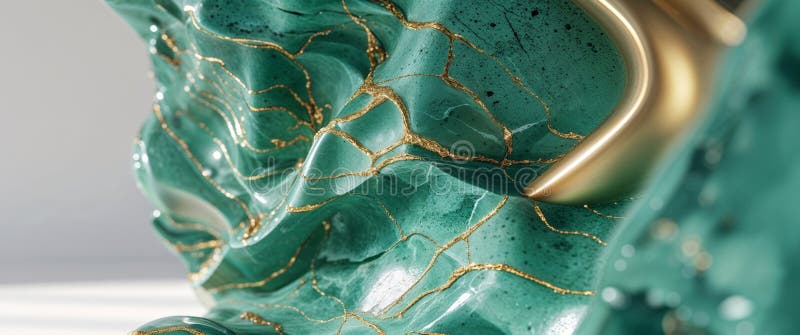 Abstract Green Teal Stone Texture Gold Accents Stock Photos - Free ...