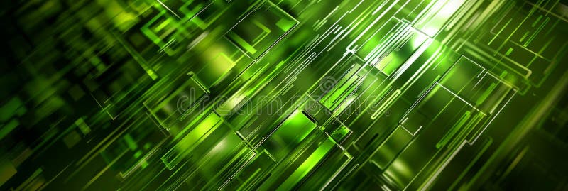 Abstract Green Tech Background with Geometric Patterns, Suitable for ...