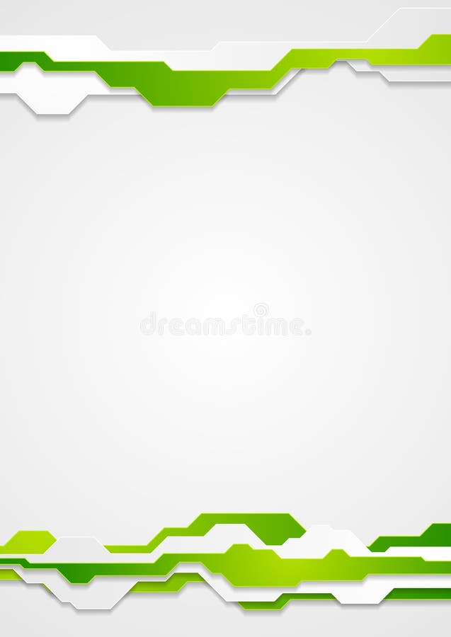 Abstract Green Tech Corporate Flyer Background Stock Vector ...