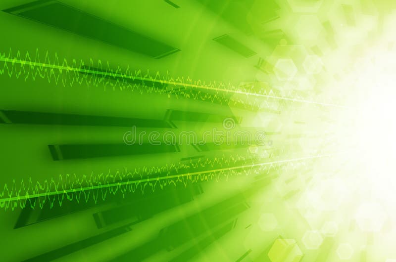 Abstract Green Technology Background. Stock Illustration - Illustration ...