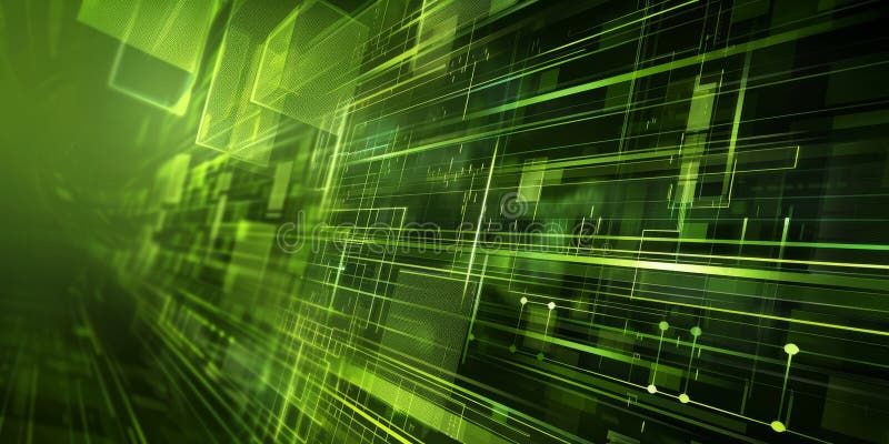 Abstract Green Technology Background for Modern Concepts with Cyber ...